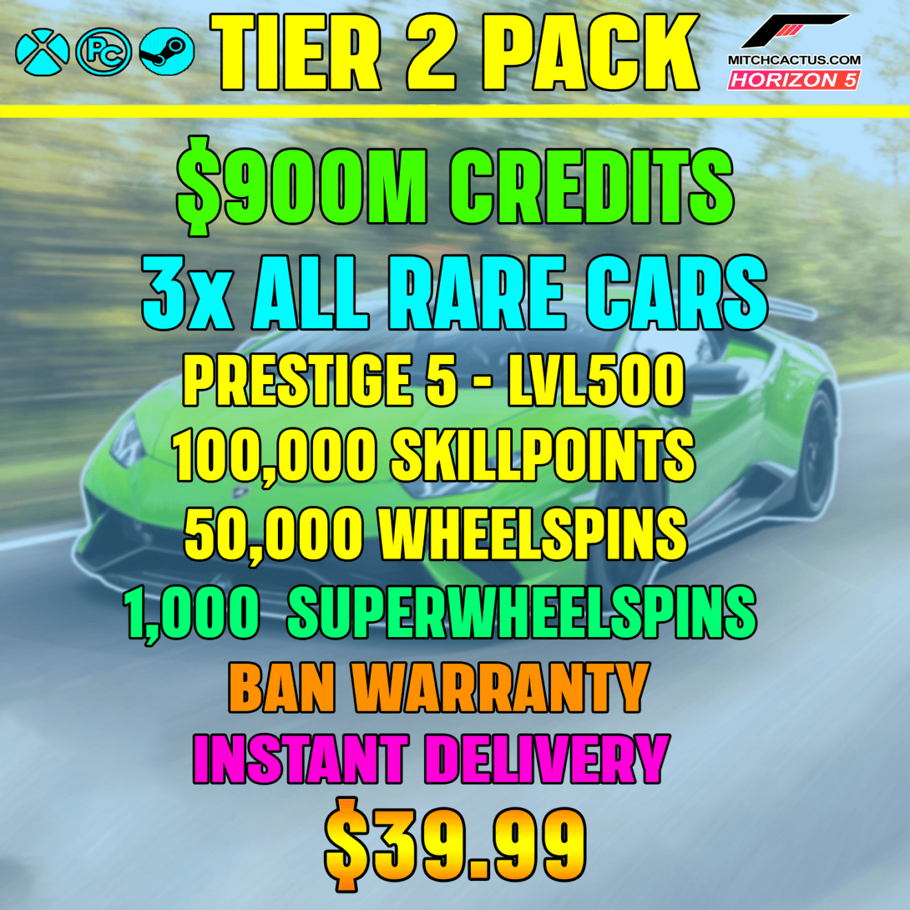 Forza Horizon 5 Modded Accounts - INSTANT DELIVERY