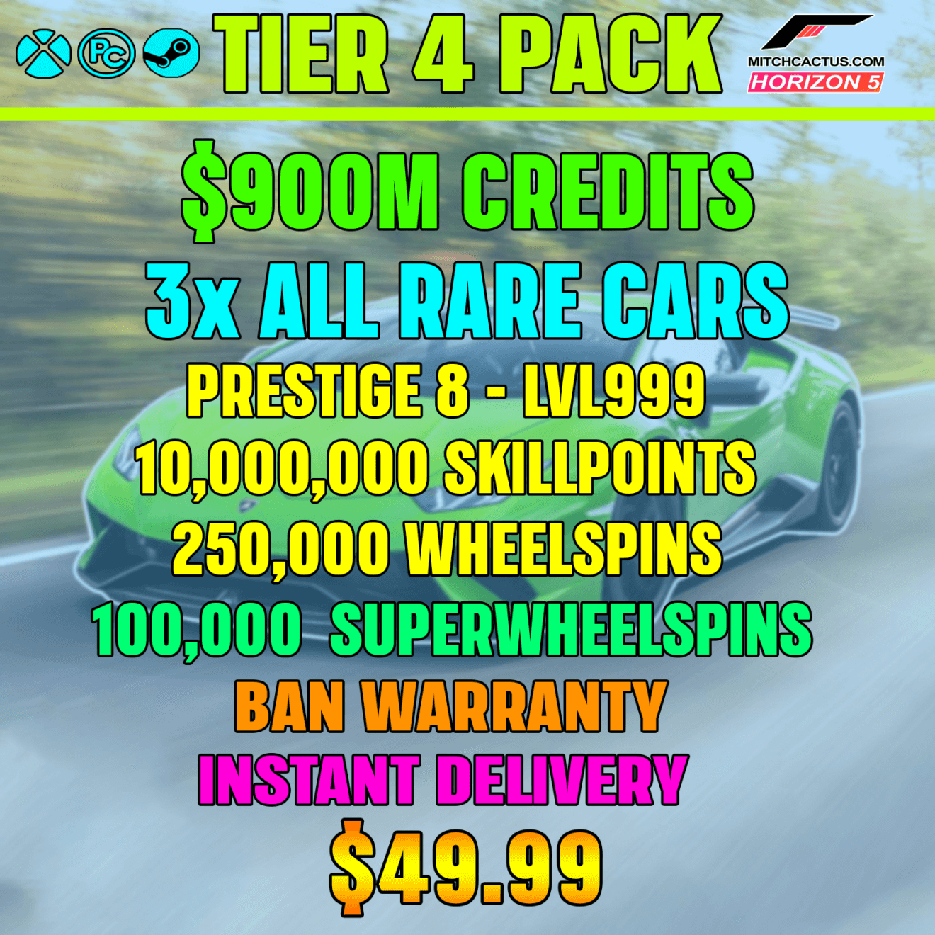 Forza Horizon 5 Modded Accounts - INSTANT DELIVERY