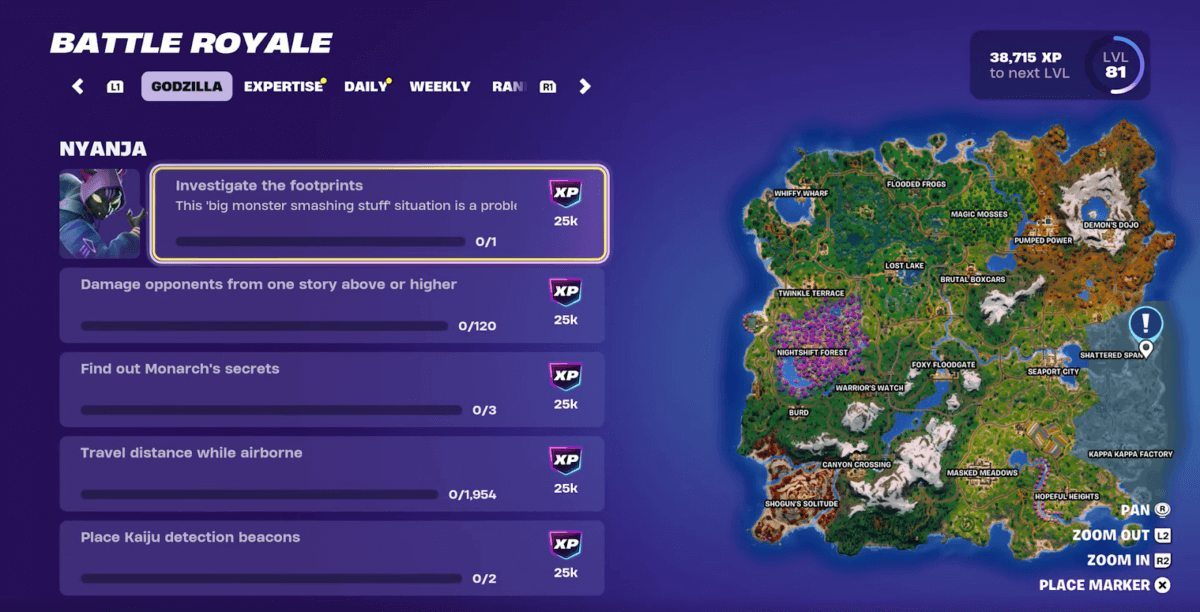 Can You Complete All The Fortnite Godzilla Quests? Here's How - MitchCactus