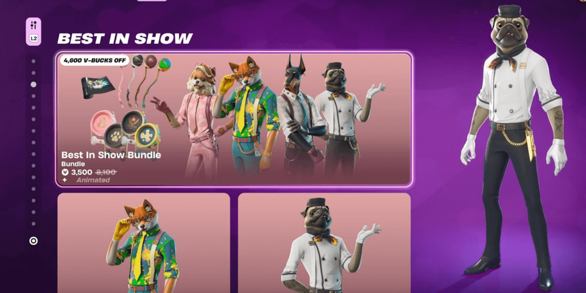 Fortnite Reveals Dog Skins Bundle Inspired By Classic Art - MitchCactus