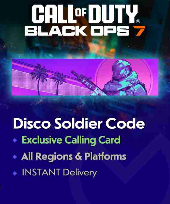COD BO7 Disco Soldier Calling Card Code For Sale - MitchCactus